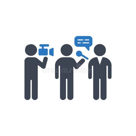 Interview Media Communication Icon Stock Vector Illustration Of