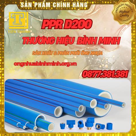 Ống NhƯa Ppr D200 BÌnh Minh Ống ChỊu NhiỆt GiÁ RẺ NhẤt