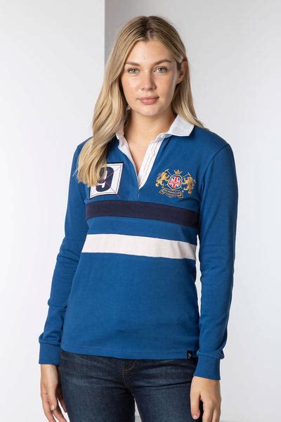 Ladies Striped Rugby Shirt Uk Womens Rugby Shirt Rydale