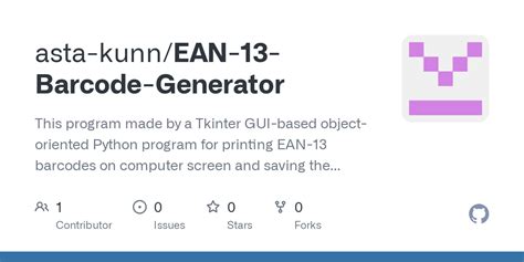 Github Asta Kunnean 13 Barcode Generator This Program Made By A