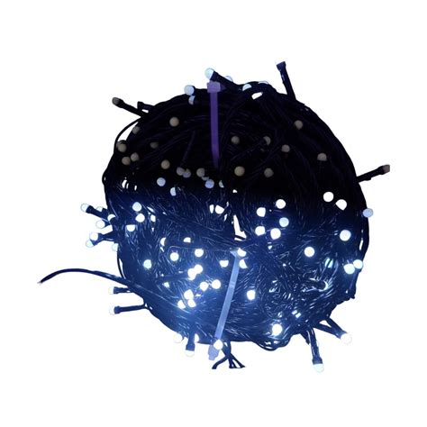 Instalatie De Craciun 5 M Liniara Alb Rece 60 Leduri Mici Fir Negru Ghirlanda Luminoasa