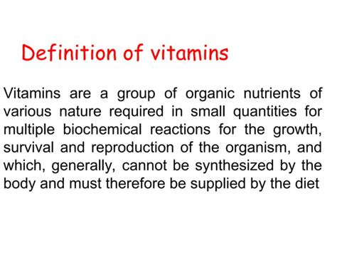 Vitamin Classification Function Deficiency Ppt Nutrition Healthy Living