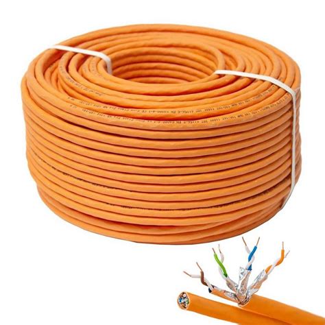 Premiumx 50m Cat 7 Netzwerkkabel Duplex Lan Kabel Ethernet Datenkabel Netzwerkkabel
