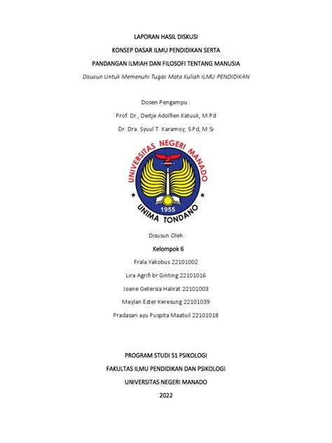 Contoh Laporan Hasil Diskusi Kelompok Pdf