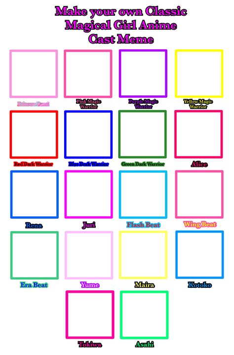 Make Your Own Magical Girl Cast Meme Part 31 By Joshuat1306 On Deviantart