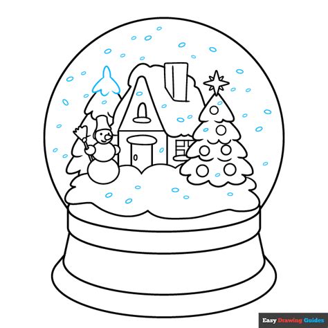 How To Draw A Snow Globe Really Easy Drawing Tutorial