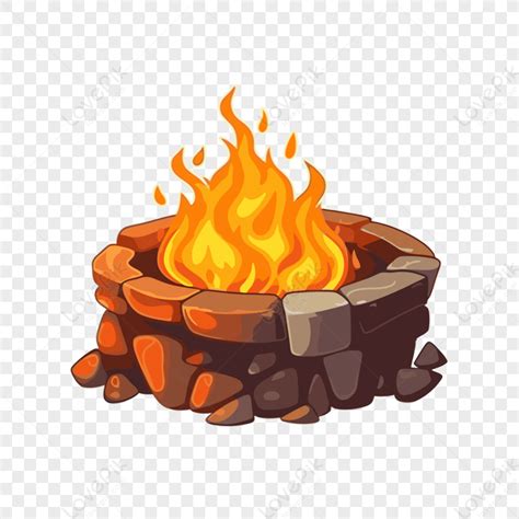 Fire Pit Clipart Cartoon Fire Pit With Hot Flames Vectorfire Cartoons
