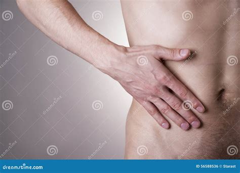 Dolore Nella Destra Attacco Di Appendicite Fotografia Stock Immagine Di Fegato Cronico 56588536