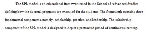 What Are The Components Of The Spl Model And What Are Your Perceptions Of How The Model Will