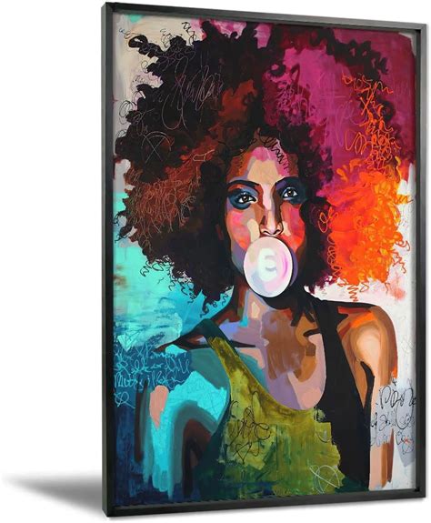 Aazaqtin Aluminum Alloy African American Wall Art Black Woman Wall Art