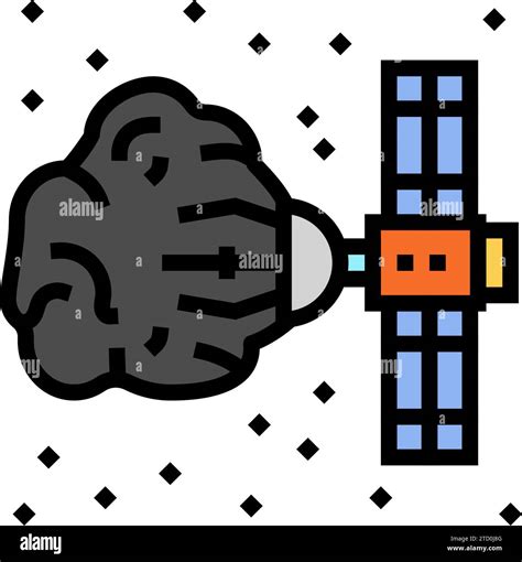 Asteroid Mining Space Exploration Color Icon Vector Illustration Stock Vector Image And Art Alamy