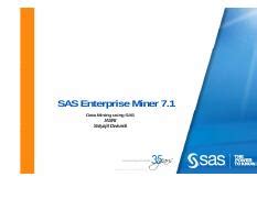 Data Mining Using SAS Final Version Pdf SAS Enterprise Miner Data Mining Using SAS