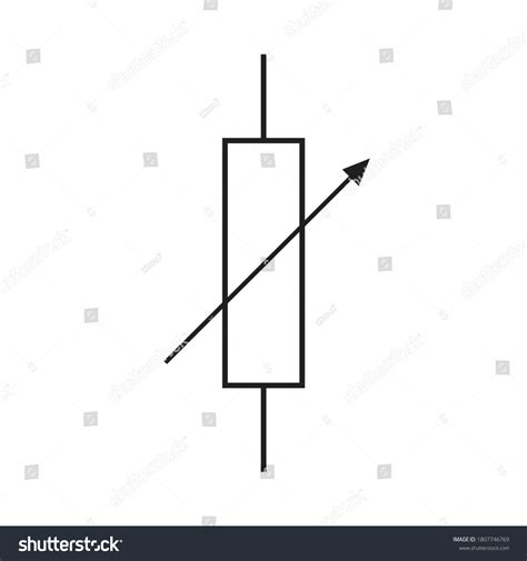 Variable Resistor Symbol On White Background Stock Vector Royalty Free 1807746769 Shutterstock