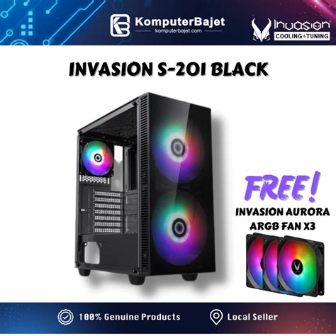 Invasion Gaming Atx Matx Casing Argb Led Fan Pc Casing Gb 09 Bs 01 D