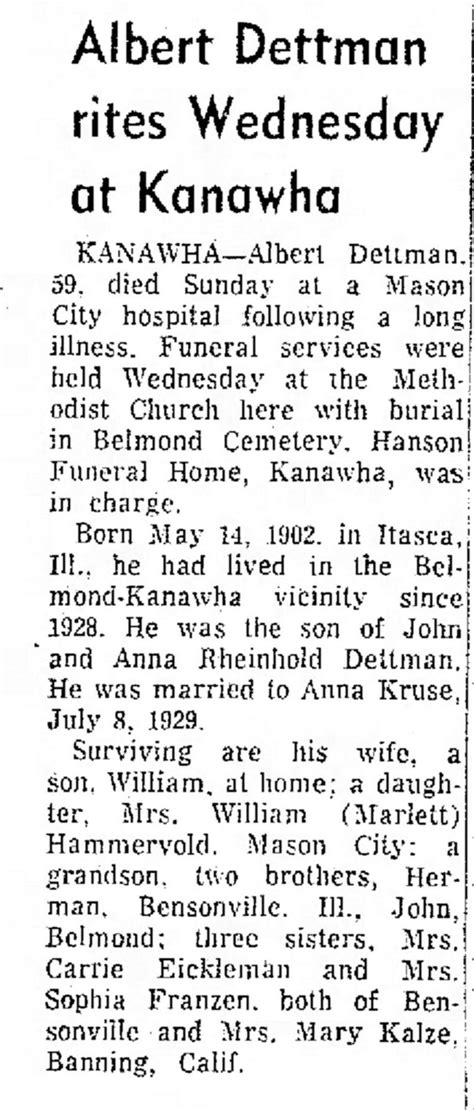 Albert Fred Dettman 1902 1961 Find A Grave Memorial