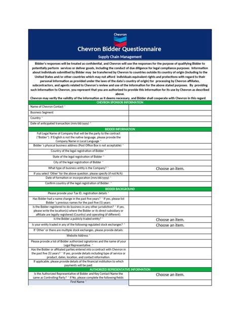 Compliance Questionnaire Pdf Information Business Law