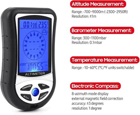 Real Instruments Multifunctional Digital Altimeter Barometer Digital