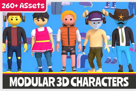 Modular 3d City Characters Vol 2 3d Humanoids Unity Asset Store