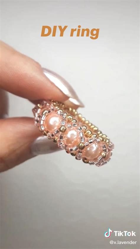 Rings Diy Beaded Ring Tutorial Boncuklu Bileklikler Takı Yapma