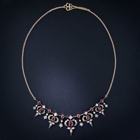 Victorian Ruby And Diamond Necklace At 1stdibs