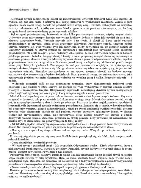 Sławomir Mrożek Słoń Pdf