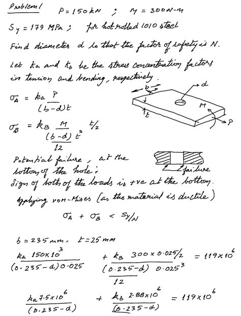 Assignment 3 Soln D 150kw O M 300n M Sy 179 Mpa For Hotrolled 1010