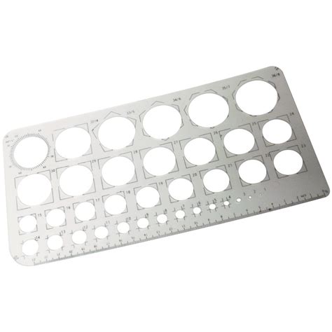 Circles Template Durable Plastic Template With 38 Circles
