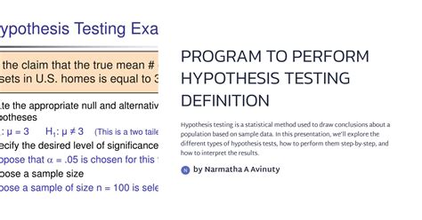 Program To Perform Hypothesis Testing Definition