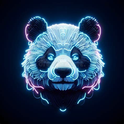 A Neon Lit Panda Stock Illustration Illustration Of Jpeg 312465293