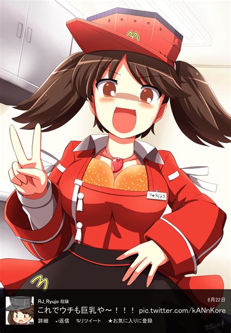 Kisaragi Zwei Ryuujou Kancolle Kantai Collection Mcdonalds Twitter Translated 10s