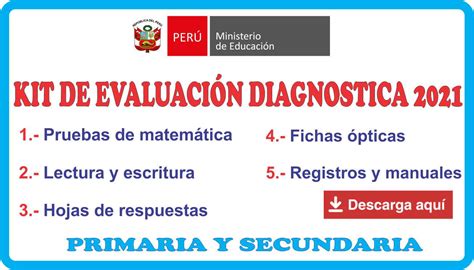Kit Completo De Evaluacion Diagnostica Tu Docente Eib