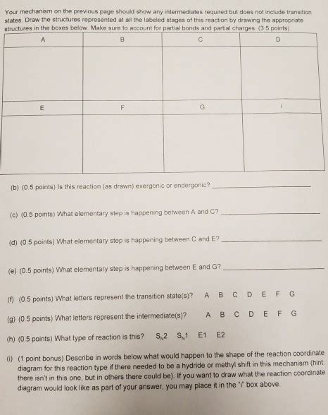 Solved Use The Below Reaction To Answer The Following