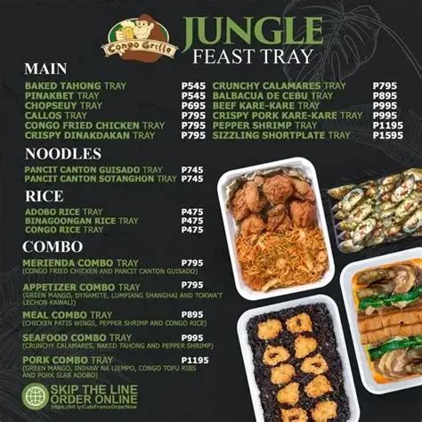 Congo Grille Philippines Menu Prices 2024