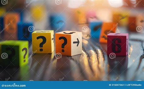 generative ai blocks with question marks and copy space questions and