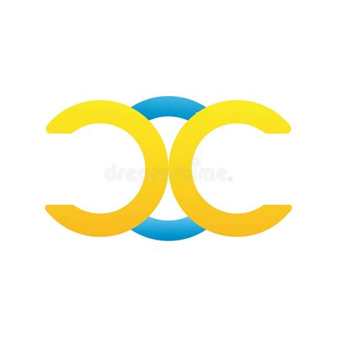 Letters And Rings Company Logo Colorful Design Icon Stock Vector