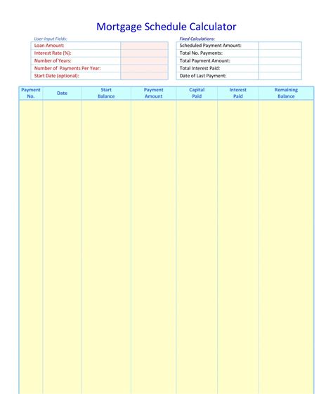 28 Tables To Calculate Loan Amortization Schedule Excel Templatelab