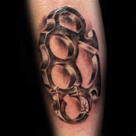 40 Cool Brass Knuckle Tattoo Designs For Men 2024 Guide