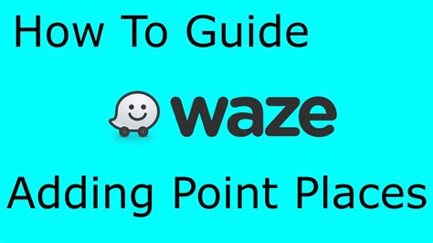 Waze Map Editor Adding Point Places Youtube
