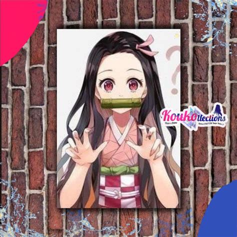 Jual Hiasan Dinding Anime Nezuko Kamado Kimetsu No Yaiba Poster Kaos Buff Animestuff Stiker