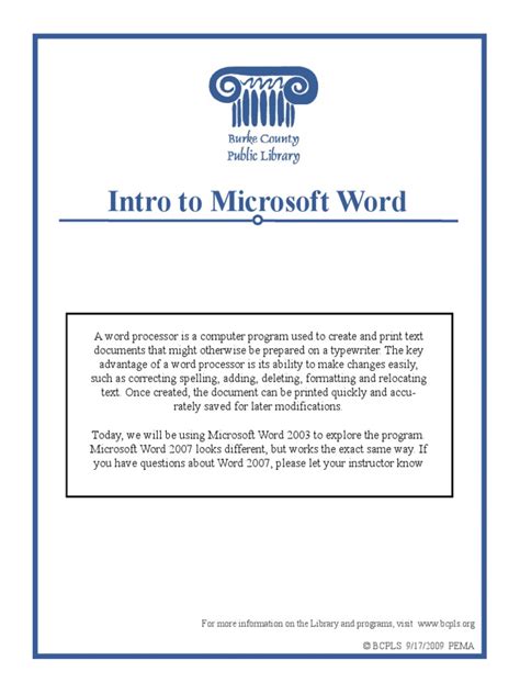 Word 101 Pdf Menu Computing Microsoft Word