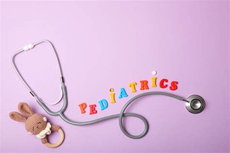 Pediatrics Concept Stethoscope And Toy Pediatrics Wallpaper