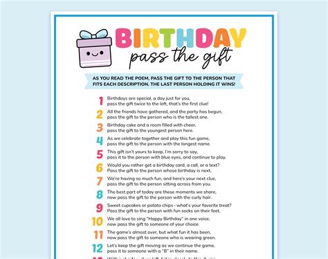 Birthday Pass The T Game Pass The T Birthday Game Funny Pass