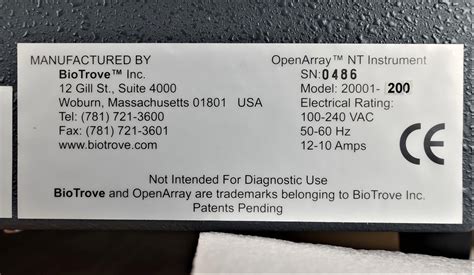 Biotrove Real Time Pcr 20001 200 7772805