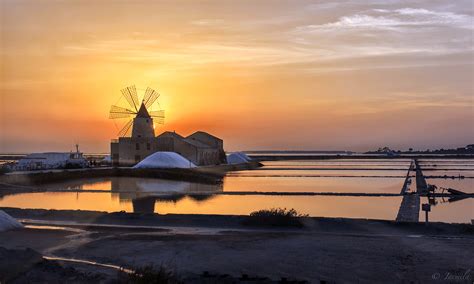 Tramonto Alle Saline Dello Stagnone Di Marsala Juzaphoto