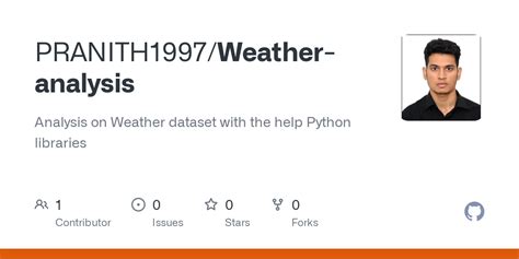 GitHub PRANITH Weather Analysis Analysis On Weather Dataset With The Help Python Libraries