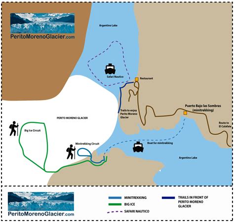 Mapa Da Geleira Perito Moreno
