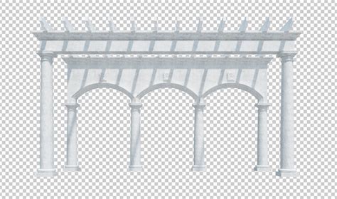 Estructura De Edificio De Render 3d Aislado Archivo Psd Premium