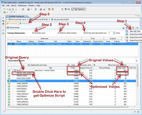 SQL SERVER Example Of Performance Tuning For Advanced Users With DB Optimizer SQL Authority