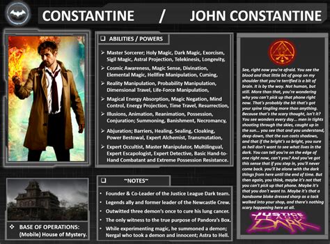 Character Profile Constantine By Speedcam On Deviantart