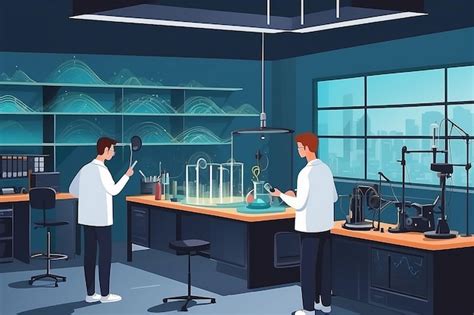 Premium Photo Sound Wave Experiments Flat Vector Illustration Of Lab